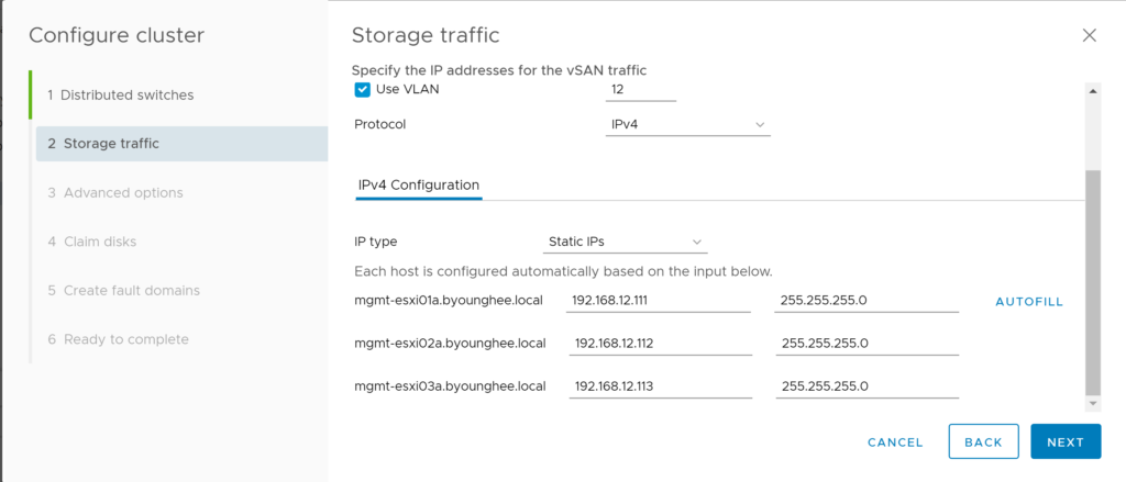 vCenter Cluster Quickstart walkthrough – byounghee.me